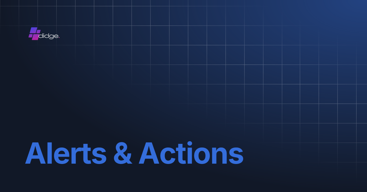 Alerts & Actions | Home