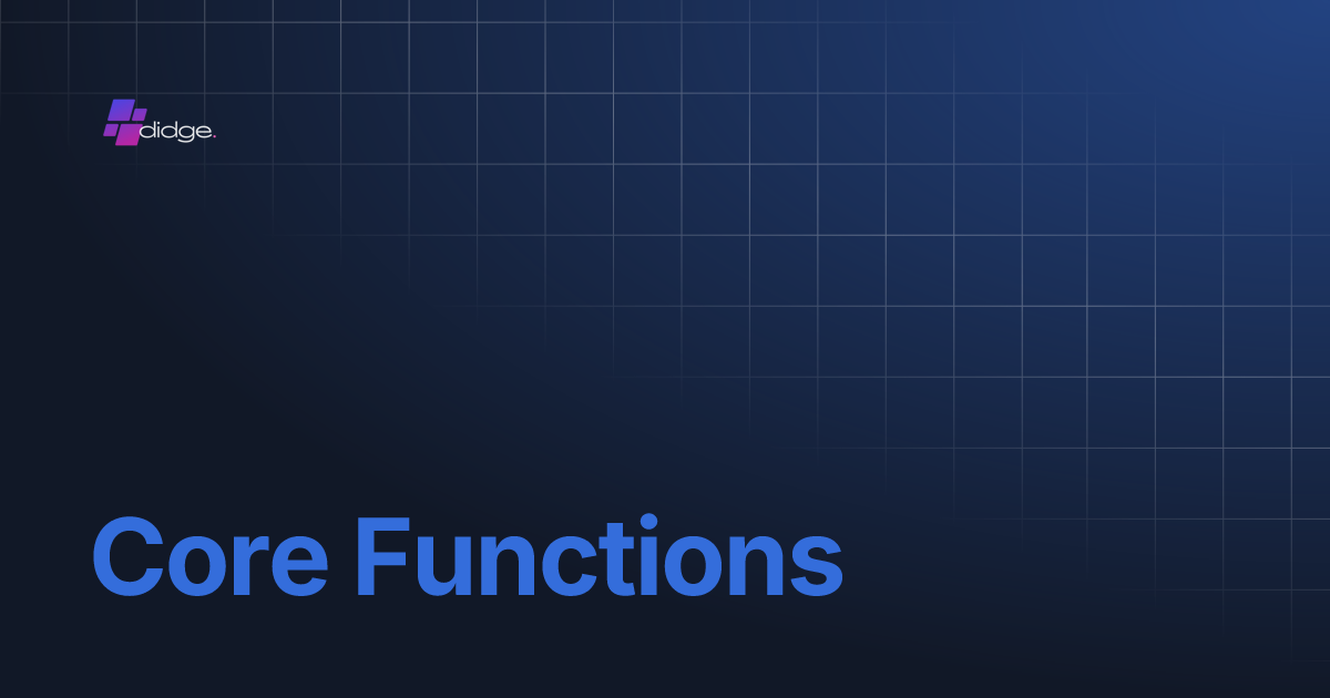 Core Functions | Home